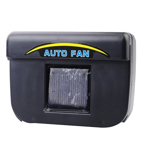 Solar Powered Car Window Cool Air Vent Auto Fan - Black N2 free image ...