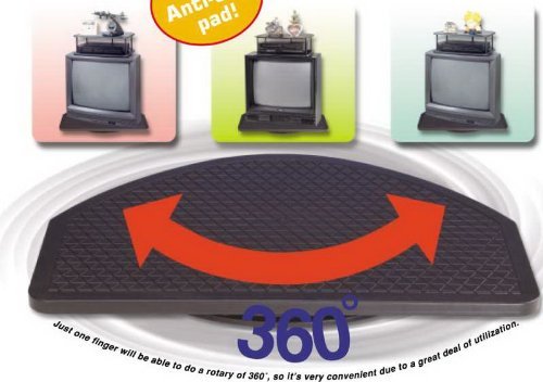 LapWorks Big Screen TV Swivel with 21x16 inch Base and Steel Ball ...