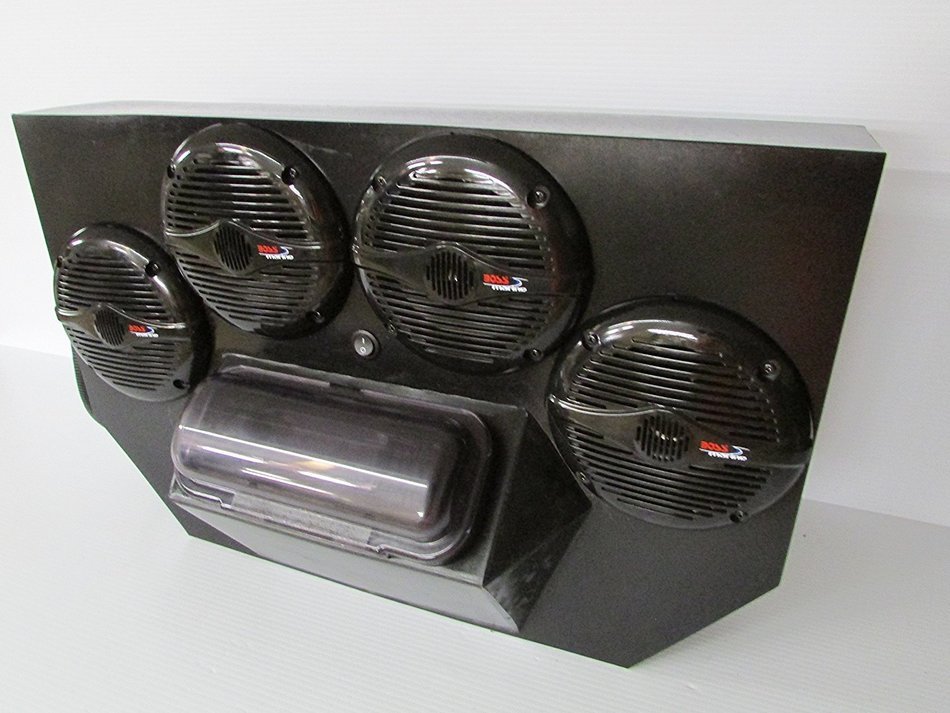 SD 894BBT4B -Polaris RZR 800 & 900 4-seater Stereo System Bluetooth UTV ...