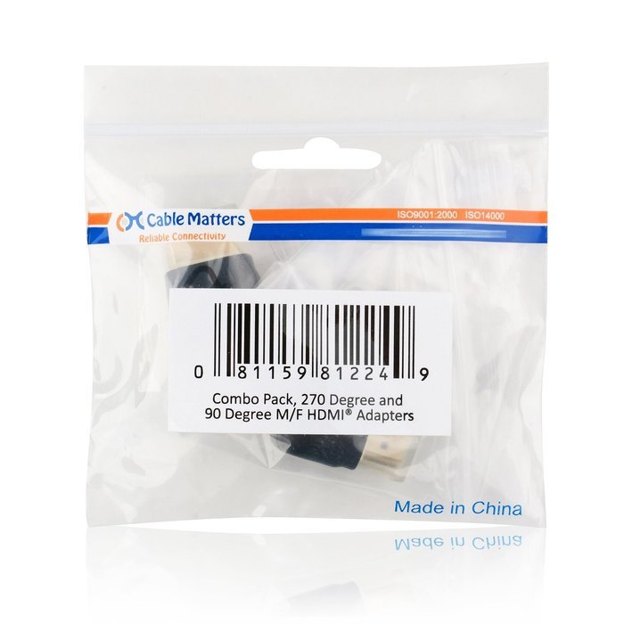Cable Matters Combo, 270 Degree and 90 Degree HDMI Male to Female ...