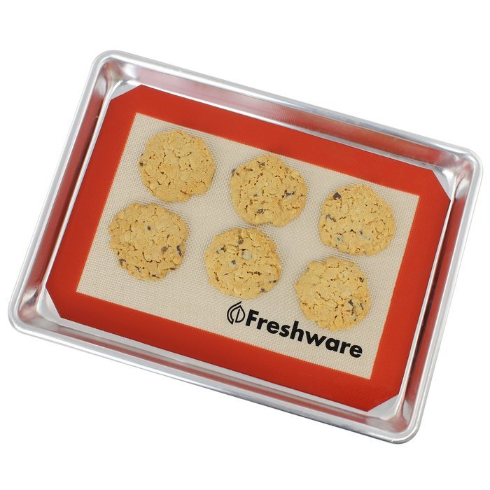 Freshware Silicone Non-Stick Baking Mat, Big (2/3) Size, 19.5 x 13.6 ...