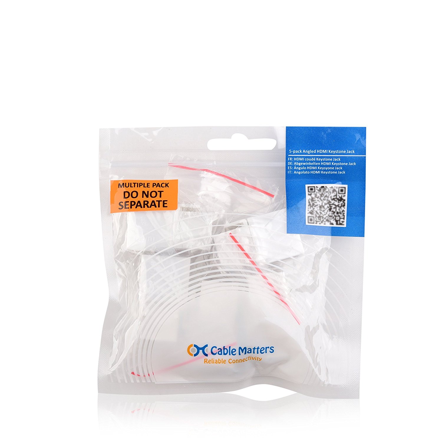 Cable Matters (5-Pack) Gold-Plated RG6 Keystone Jack Insert N32 free ...