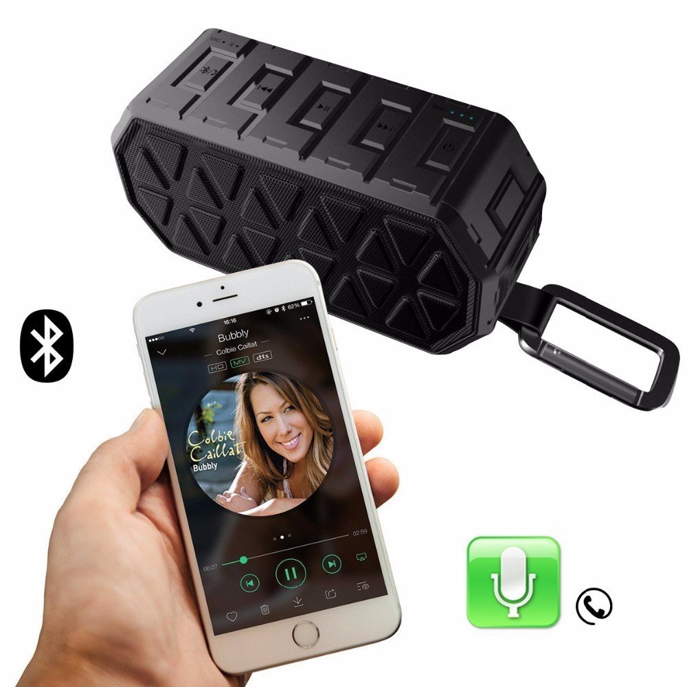 Plater Waterproof X8 Bluetooth Speaker Wireless Portable Stereo Speaker, 6W Dual-Driver ...