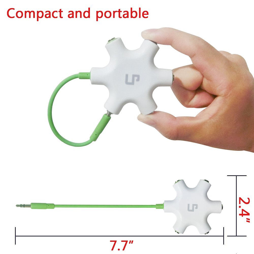 LP Headphone Splitter,3.5mm Headphone Earphone Audio Splitter 1 Male to ...