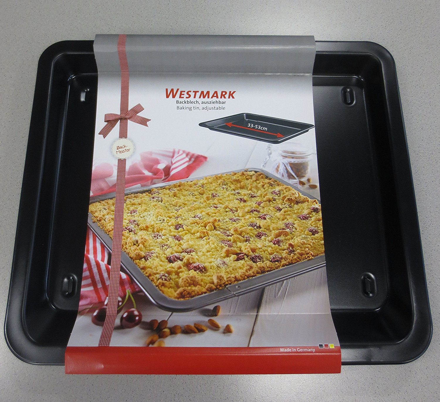 Westmark 32972270 Nonstick Coated Extendable Baking Pan, Gray free ...