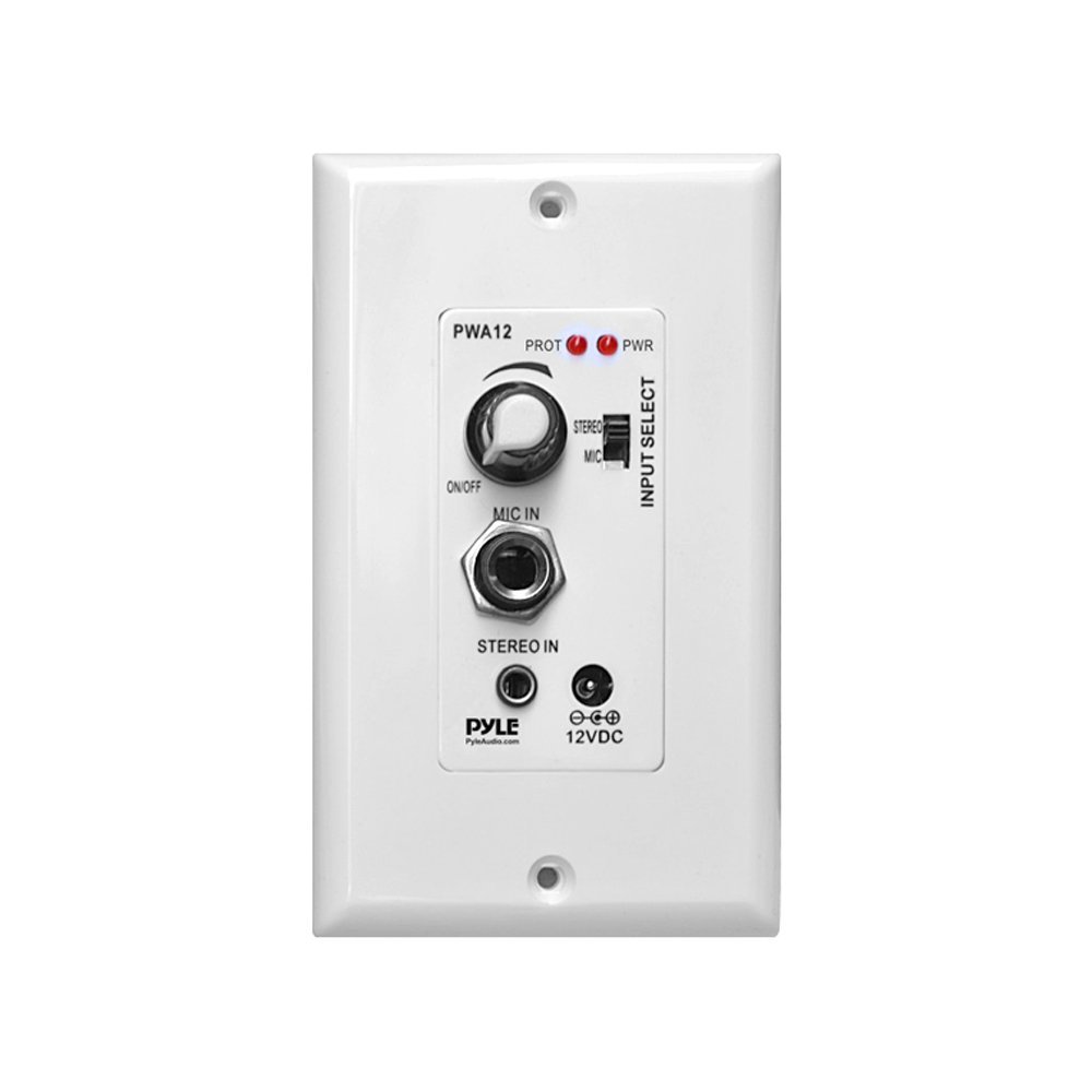 Pyle Bluetooth In-Wall Receiver, Wall Plate Audio Control Amplifier ...