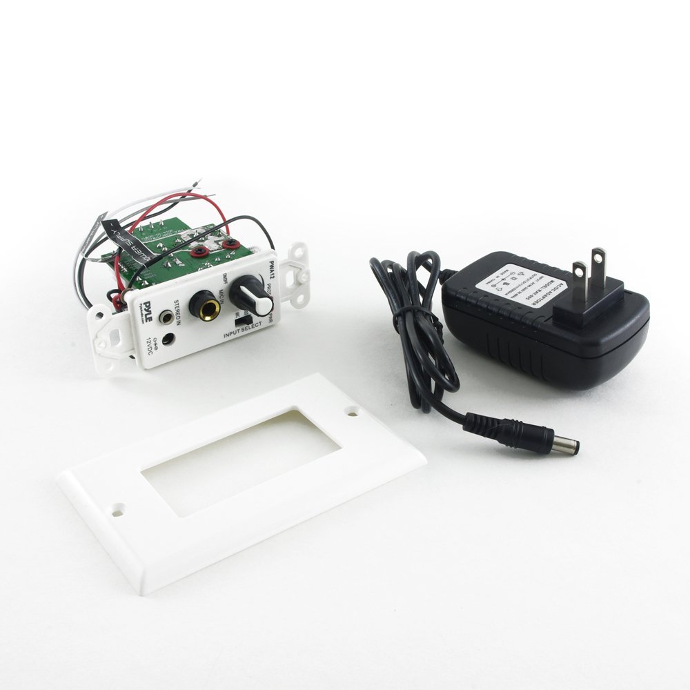 Pyle Bluetooth In-Wall Receiver, Wall Plate Audio Control Amplifier ...