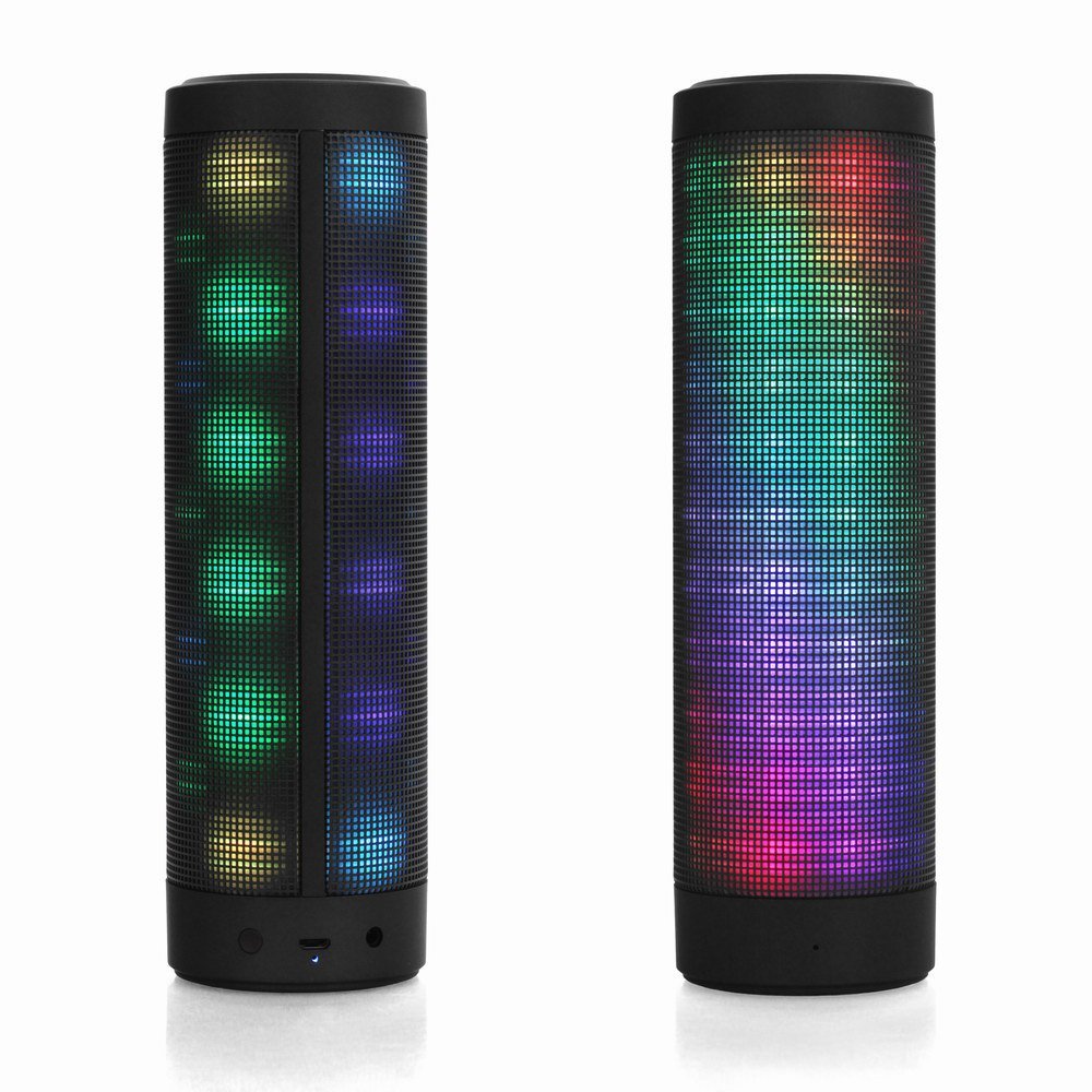GINGOOD LED Bluetooth Speakers Portable Hip-Hop Wireless Dancing Colorful Bass Build in ...