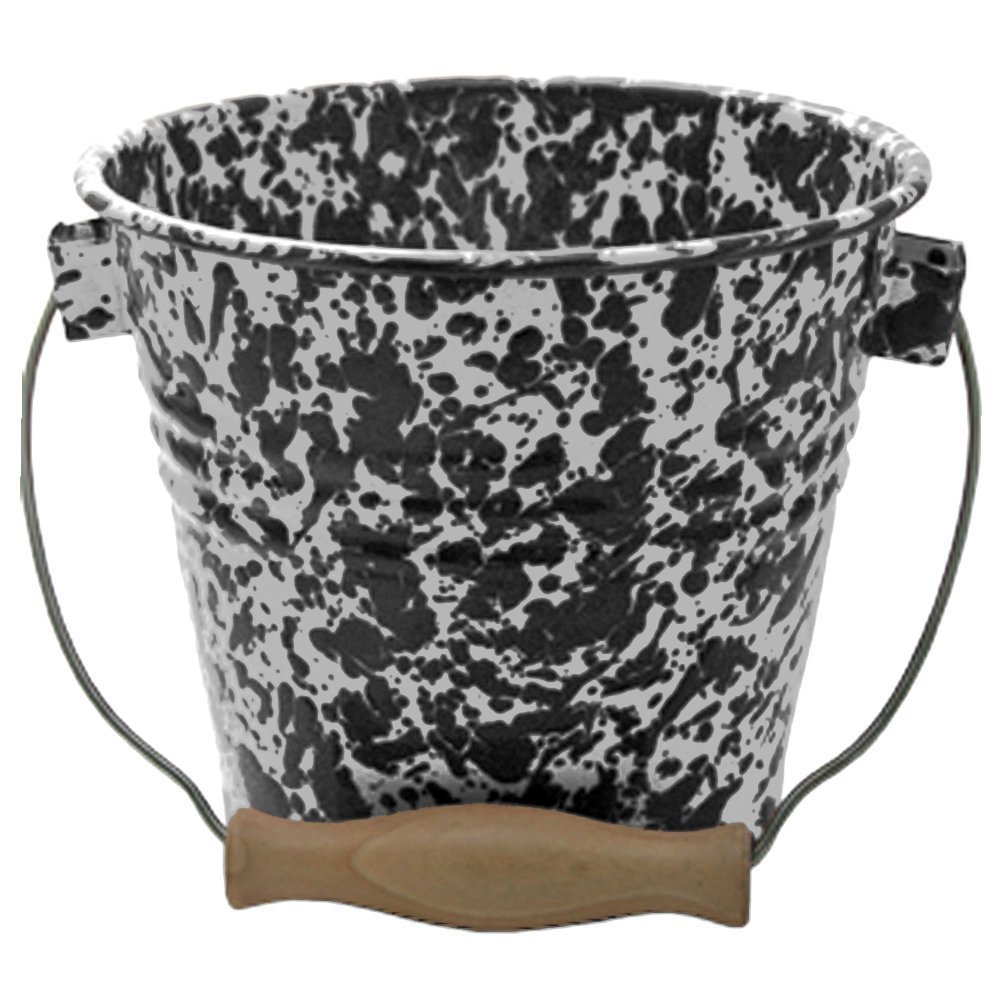Enamelware Small Pail - Solid White with Red Rim N3 free image download