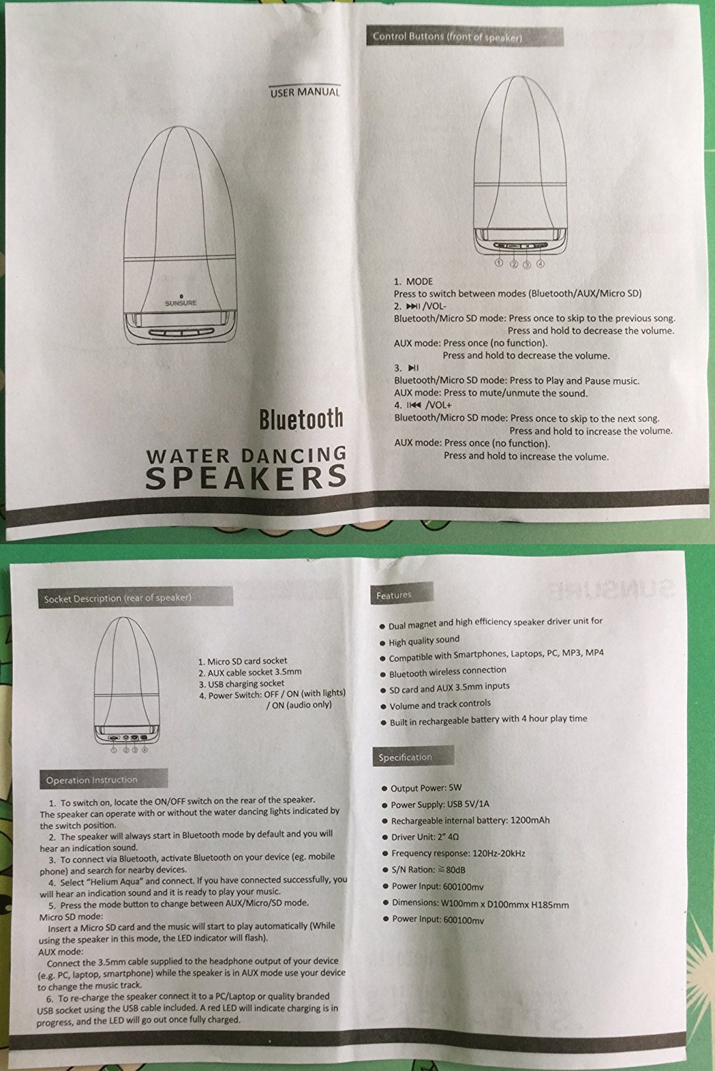 Warmstor Outdoor Portable Bullet Head Design Premium Stereo Wireless ...