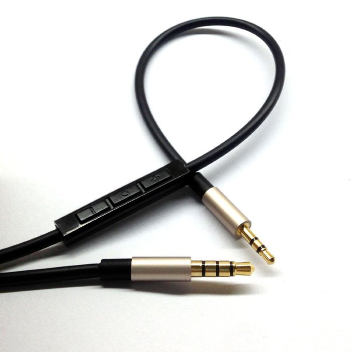 Black Replacement cable with Remote volume control & Mic for iphone ...
