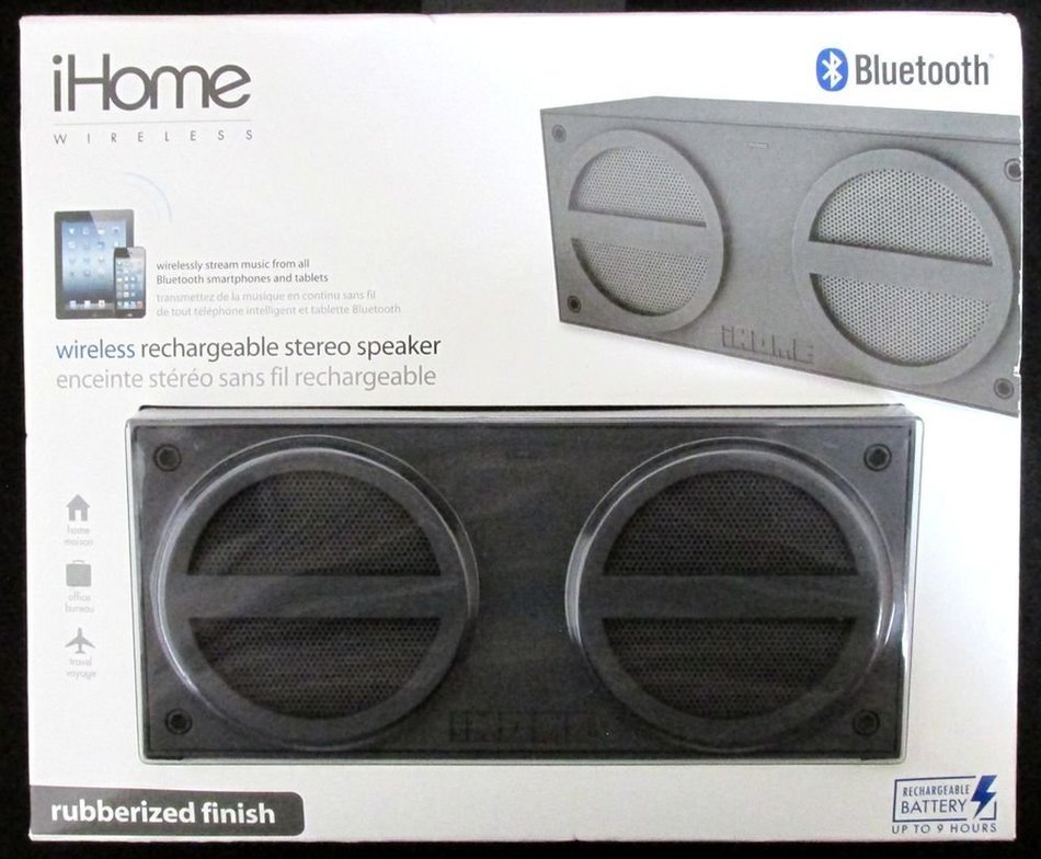 IHome - IBT24GC - Bluetooth Mini Speaker Gray free image download