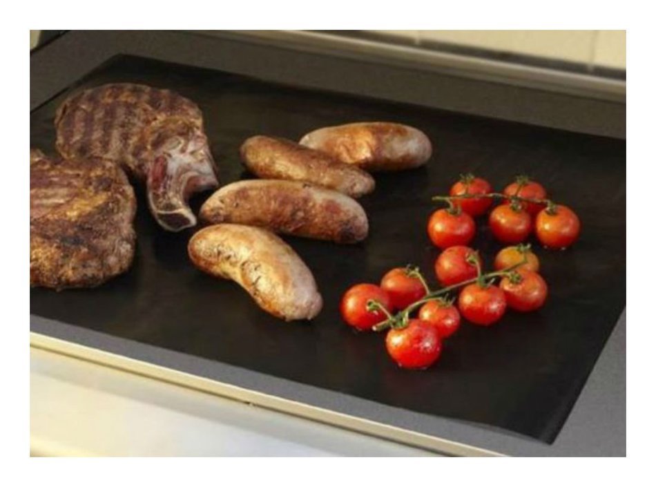 BBQ Hotplate Liner Oven Roasting Dishes Baking Mat Teflon Trays Sheet ...