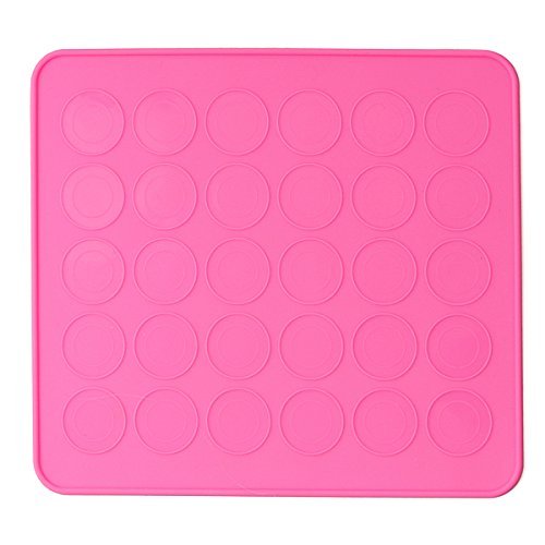 "Pink Silicone Pastry Muffin Cake Macaron Oven Baking Mould Sheet Mat ...