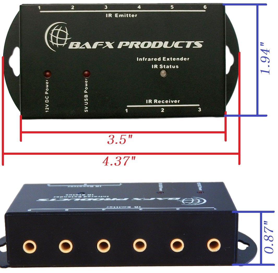 BAFX Products IR Repeater - Remote control extender Kit N4 free image ...