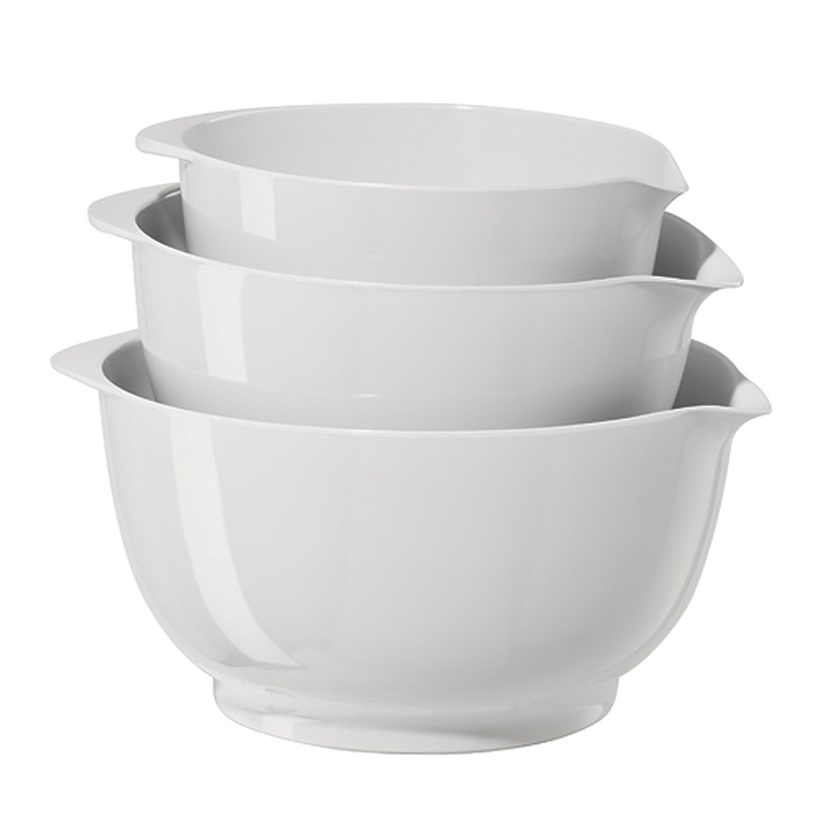 Oggi 3-Piece Mixing Bowl Set, White free image download
