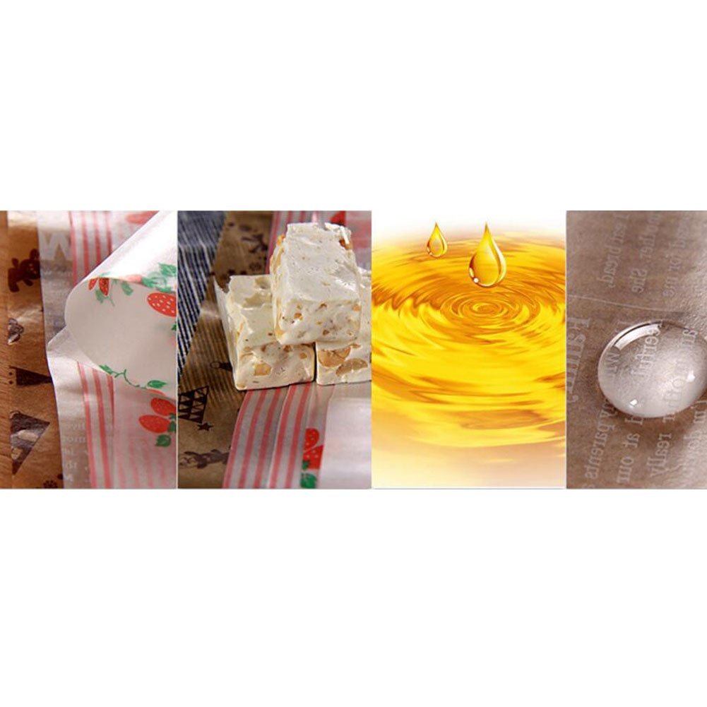 50 PCS Baking Parchment Wax Paper Nougat Candy Wrapper 25X21.8 CM Elk ...