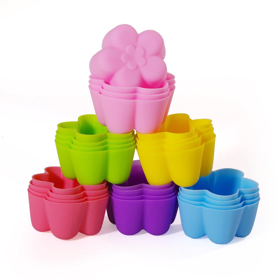 Miren Reusable And Non Stick Mini Silicone Baking Cups Muffin Cup Molds