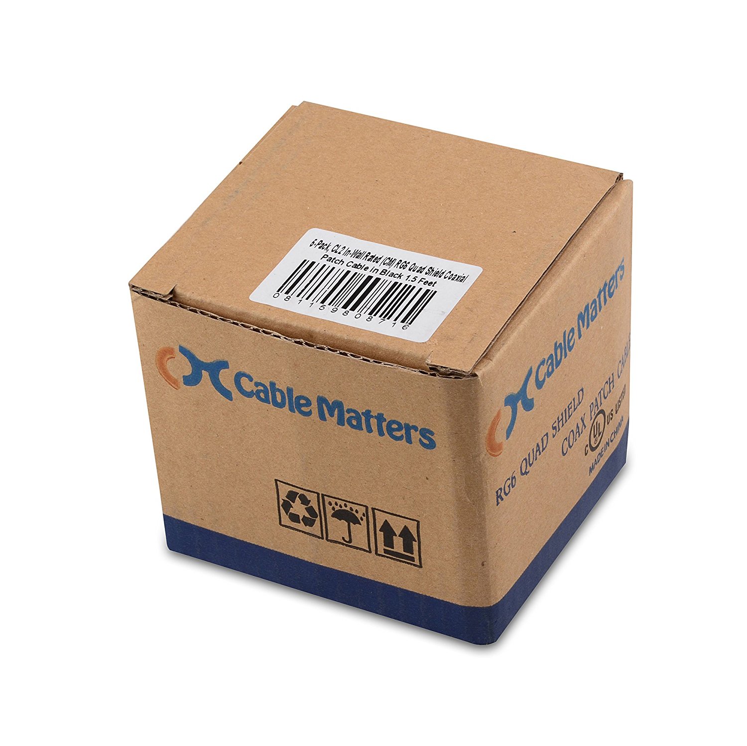 Cable Matters 3-Pack, CL2 In-Wall Rated (CM) Quad Shielded RG6 Coaxial ...