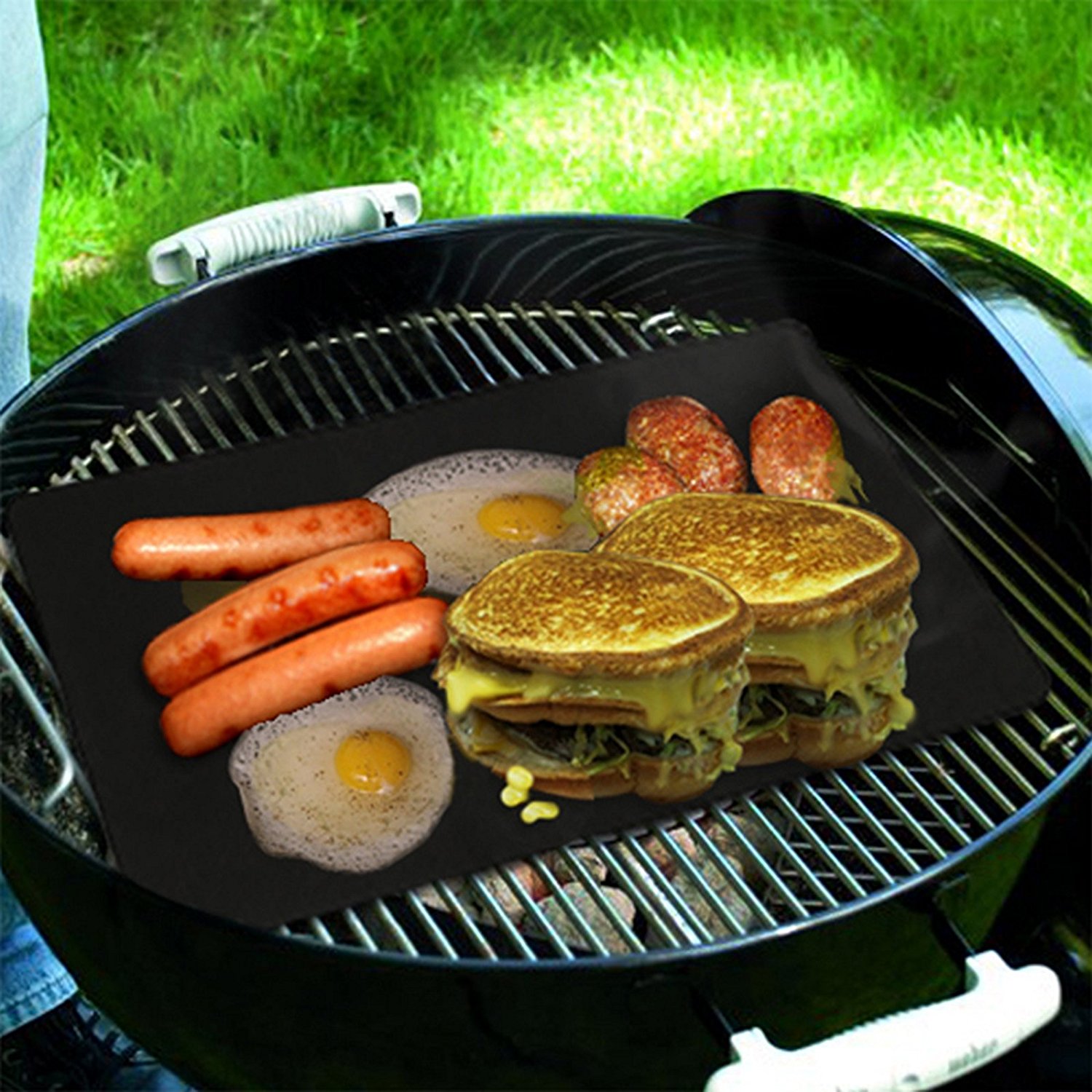 EkSel Grill Oven BBQ Mats & Baking Sheet Cooking Liner Woven Fiberglass ...