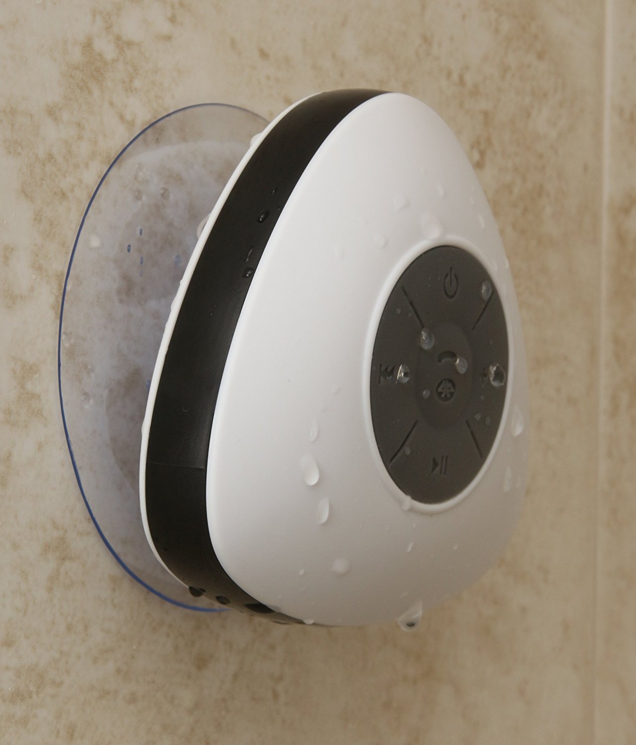 Rebono Waterproof Shower Stereo Bluetooth Speaker W/Mic & Suction Cup ...