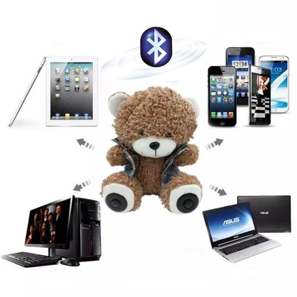 11.8 Inches Multifunctional Teddy Bear Plush Toy Bluetooth Wireless ...