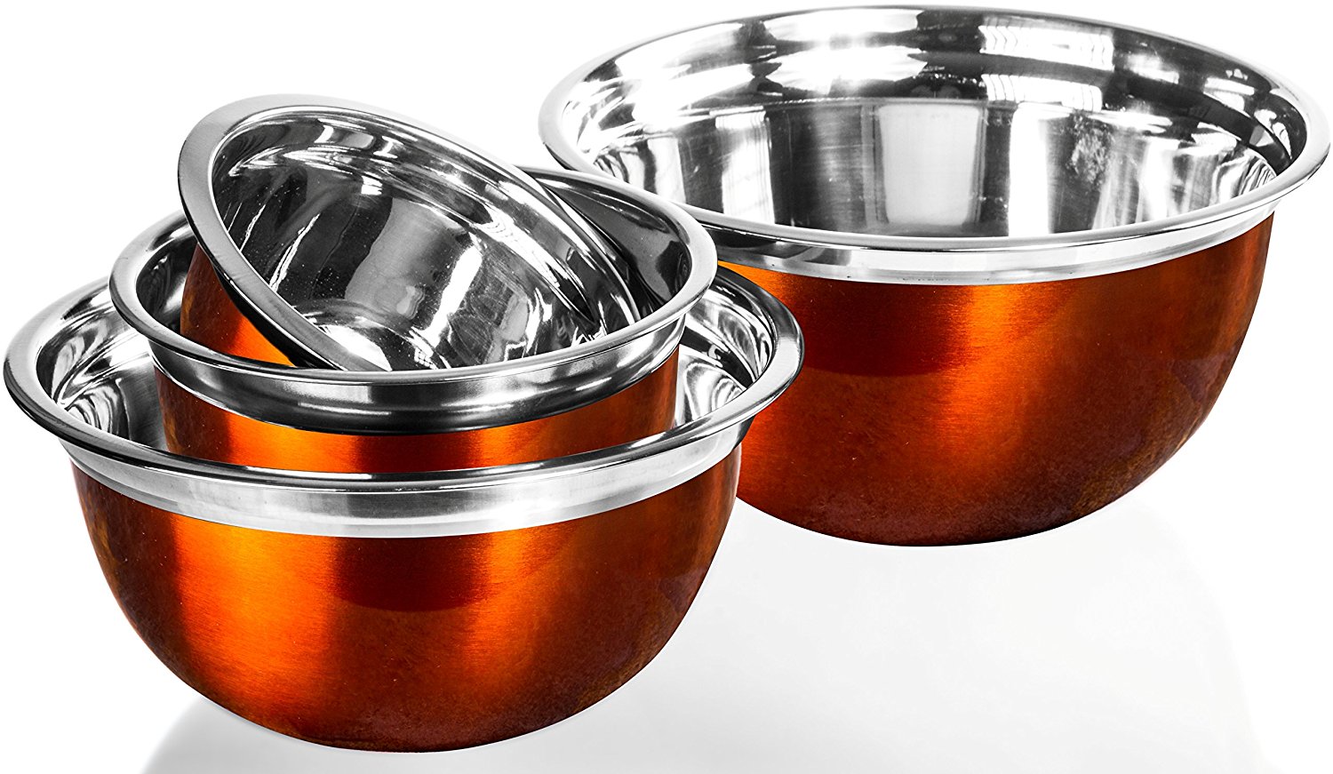 4 Pcs High Quality Stainless Steel Mixing Bowls Set - Set of 4 German ...