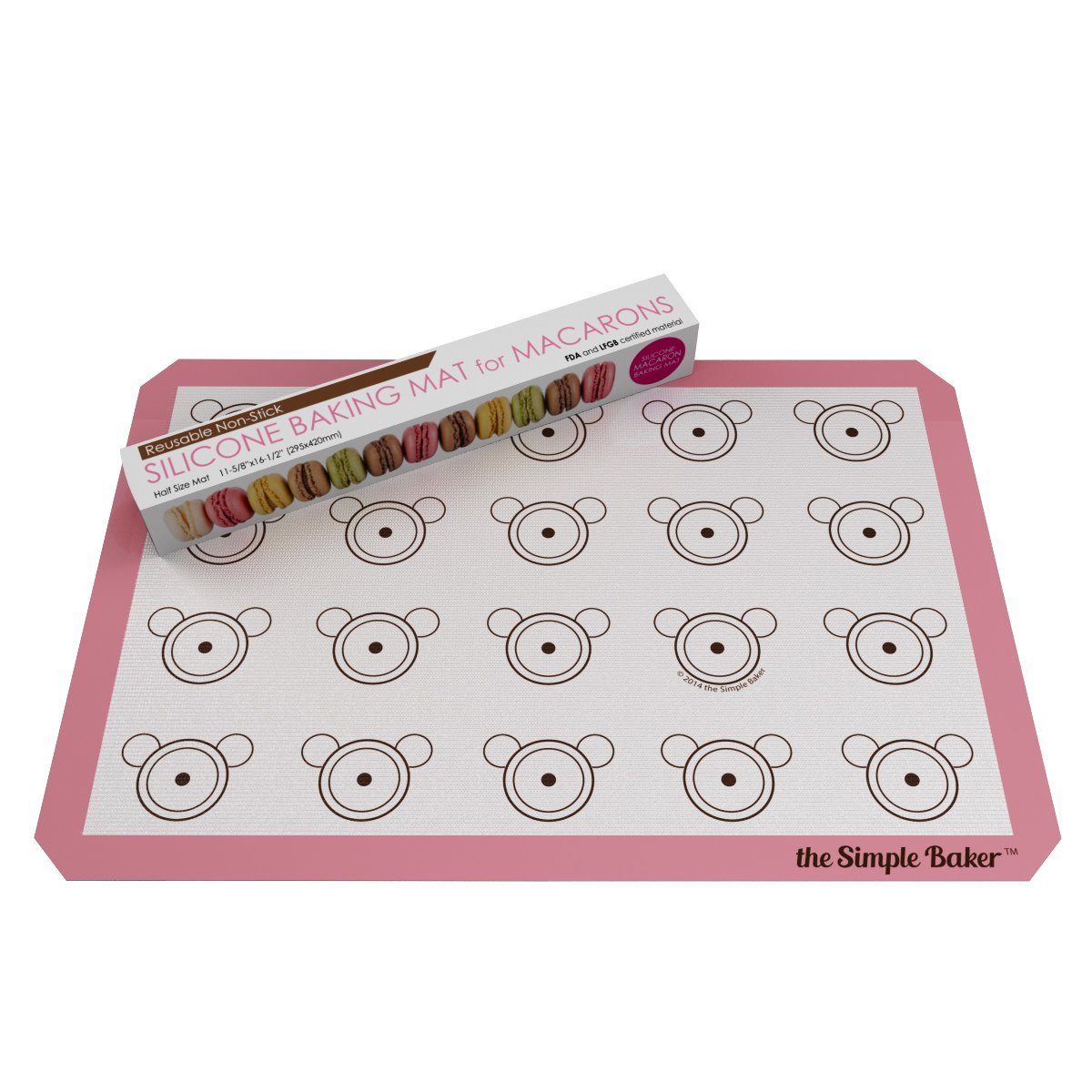 Simple Baker Premium Silicone Baking Mat for Macarons - Half Sheet Size ...