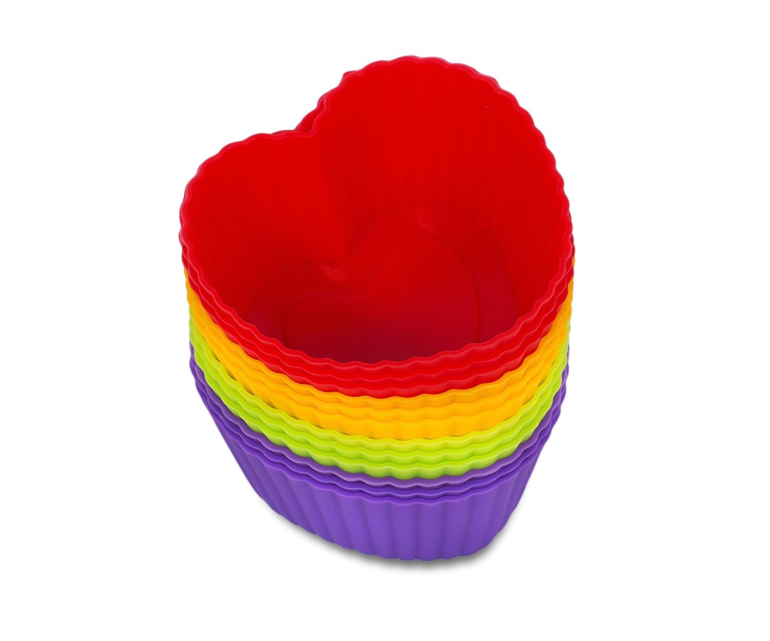 Internet's Best Silicone Large Baking Cups | 24 Pack | Reusable Cupcake Liner | Non-Stick Heat ...