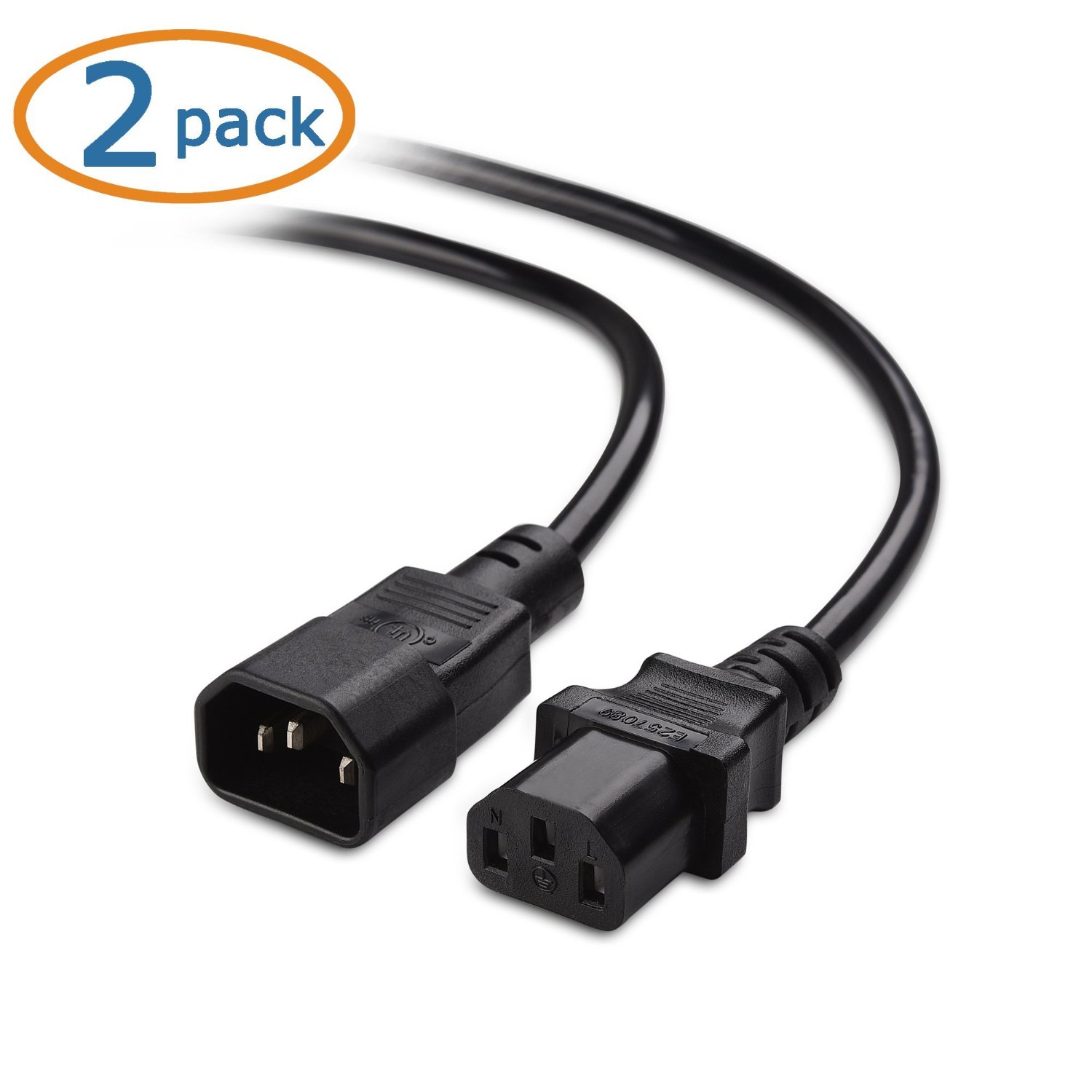 Cable Matters 2-Pack Heavy Duty Computer Monitor Power Cord in 10 Feet ...