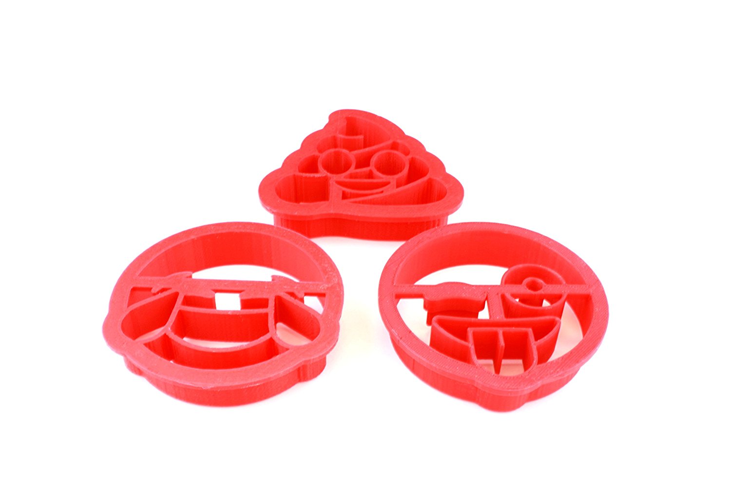 3-Pack Funny Emoji Cookie Cutters N3 free image download