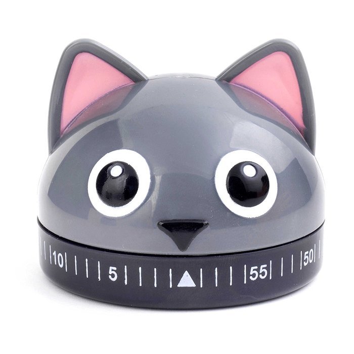 Kikkerland Cat Kitchen Timer in Grey free image download
