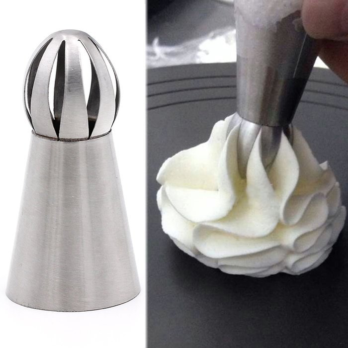 NEW Version 6pcs/set Sphere Ball Tips Russian Icing Piping Nozzles Tips ...
