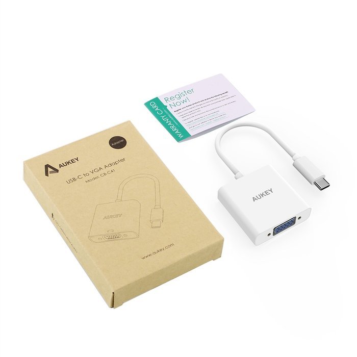 AUKEY USB C to VGA Adapter, 1080P Supported for MacBook and Google ...