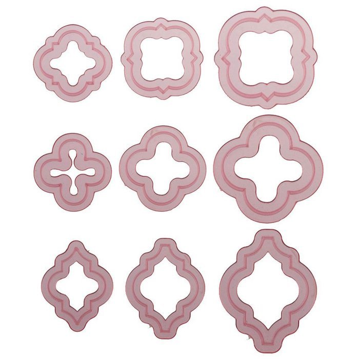 Sweet Elite Tools- Quatrefoil Element Cutter Set of 9 cutters for ...