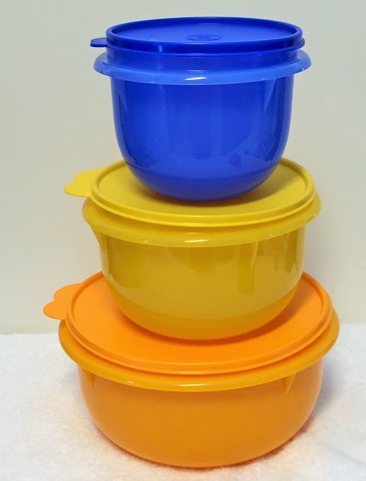 Tupperware 3 piece Classic Mixing Bowl Set in Spring Colors free image ...