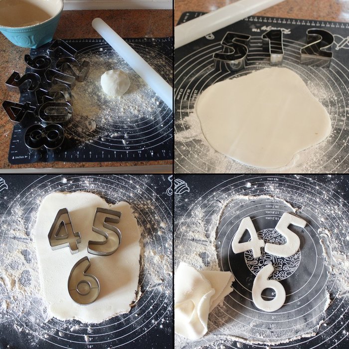 KurtzyTM Large Metal Number Cookie Cutters Baking Cake Decorating Icing ...