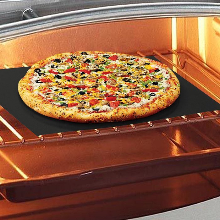 (Set of 4) Premium Non-Stick Baking Mats and Cookie Sheets - Black (15. ...