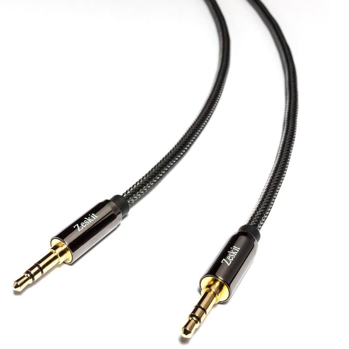 Zeskit 4’ Premium Audio Cable — 3.5mm, Braided Nylon Stereo Audio Cable ...