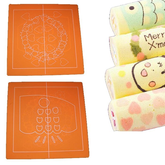 Hangnuo Silicone Cake Roll Mold Double-sided Painted Cake Mat 18.81 X ...