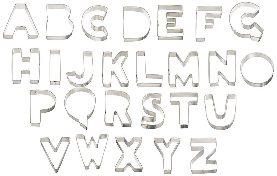 Alphabet Cookie Cutters Tinplate Set of 26 free image download