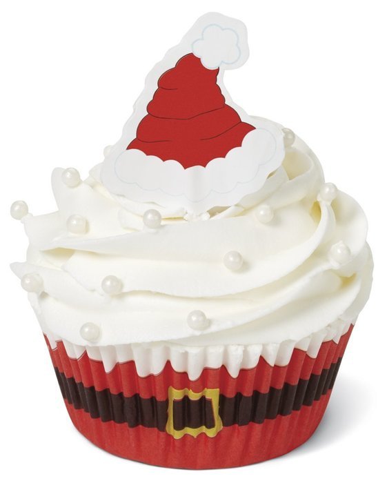 Wilton 415-2662 Christmas Secret Santa Cupcake Combo Baking Cups and ...