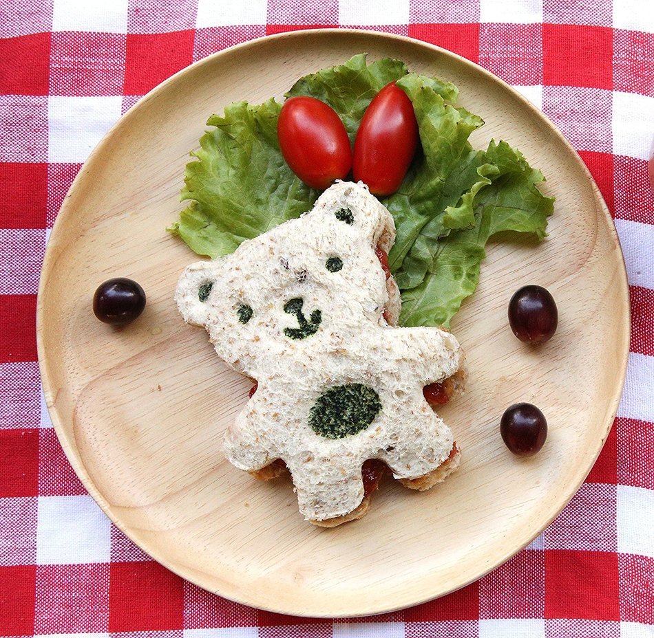 Cute Bear Sandwich Cutter for Kids - High Quality Stainless Steel Food ...