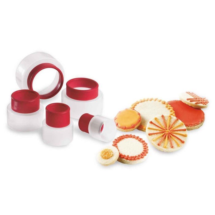 Cuisipro Snap Fit Cookie Cutters Set of 5, Round Shapes N2 free image ...