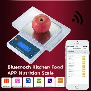 UR Kitchen Gadgets 5Kg/1g Smart Digital Kitchen Scale APP Bluetooth Nutritional Food Scale For ...