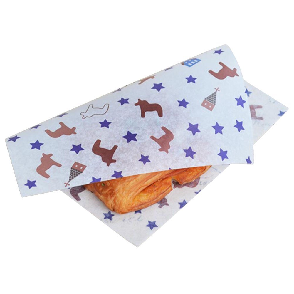 100 PCS Baking Parchment Sandwich Wraps Candy Wrapper Oil-Proof Papers ...