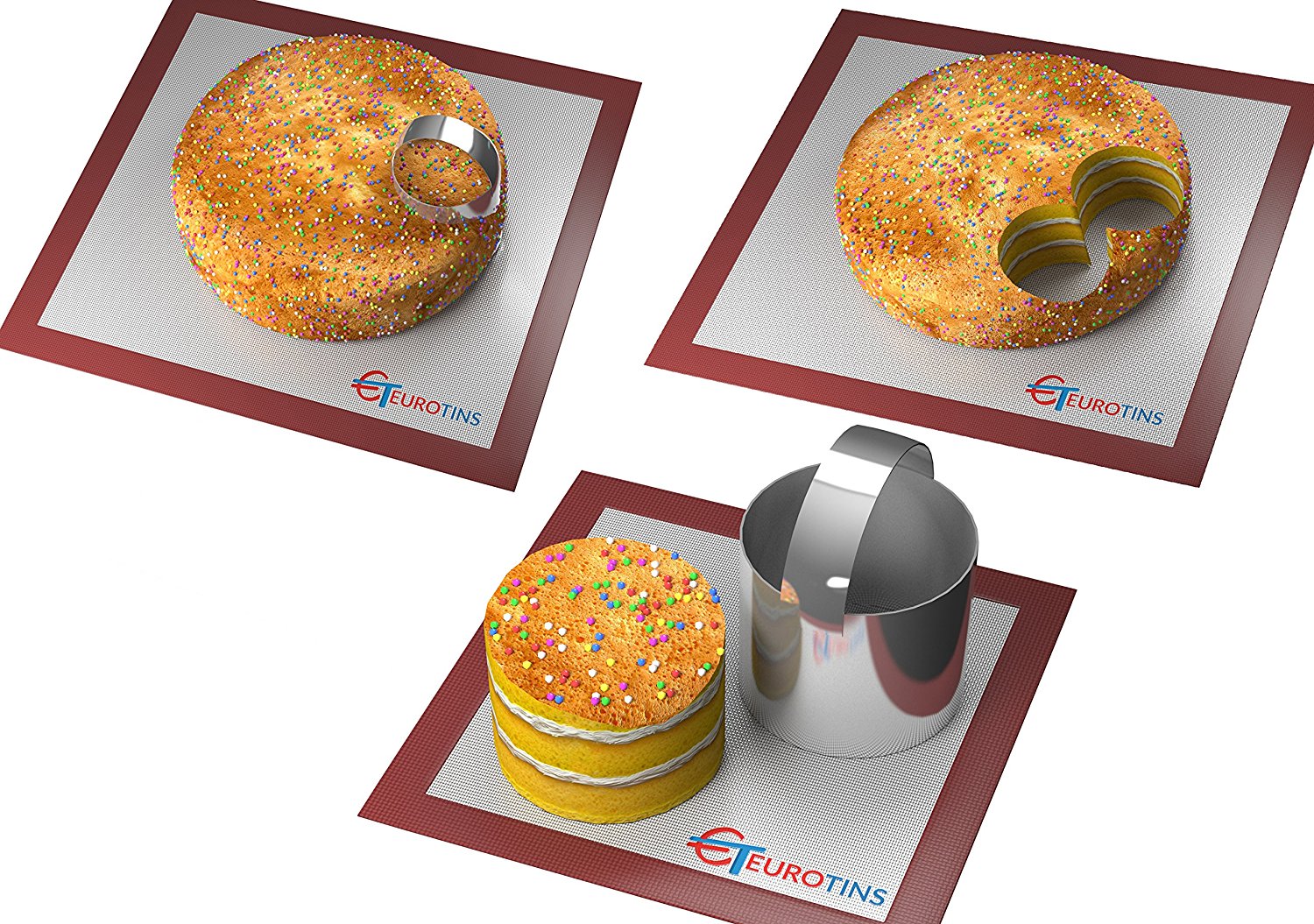 Round Shape Steel Cookie Cake Slicer / Cutter 3" Deep with Handle free ...