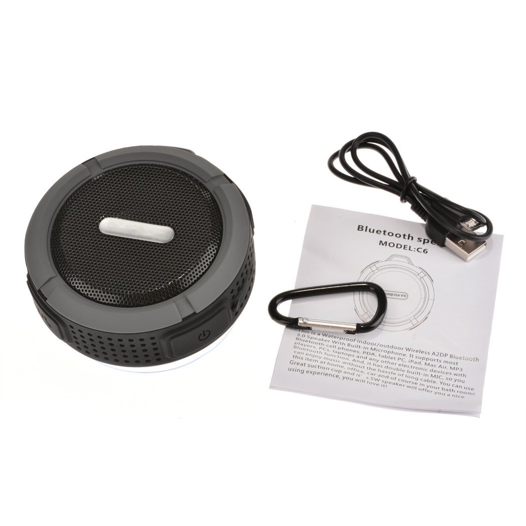 Portable Wireless Bluetooth Outdoor Speaker, with Suction Cup/Mic/Hands ...