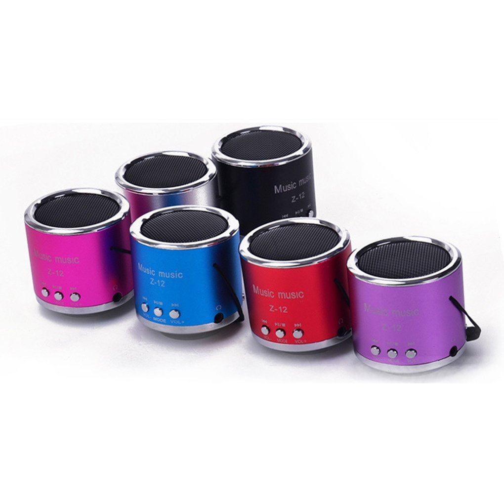 Aluminum Small Cylindrical Mini Portable Speaker Music Player With ...