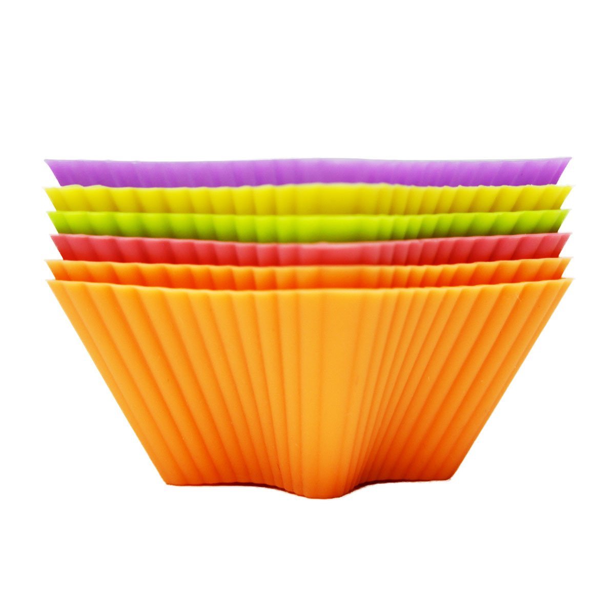 KAIL 24 Pcs Reusable Silicone Baking Cups -Cupcake Liners -Muffin Cups ...